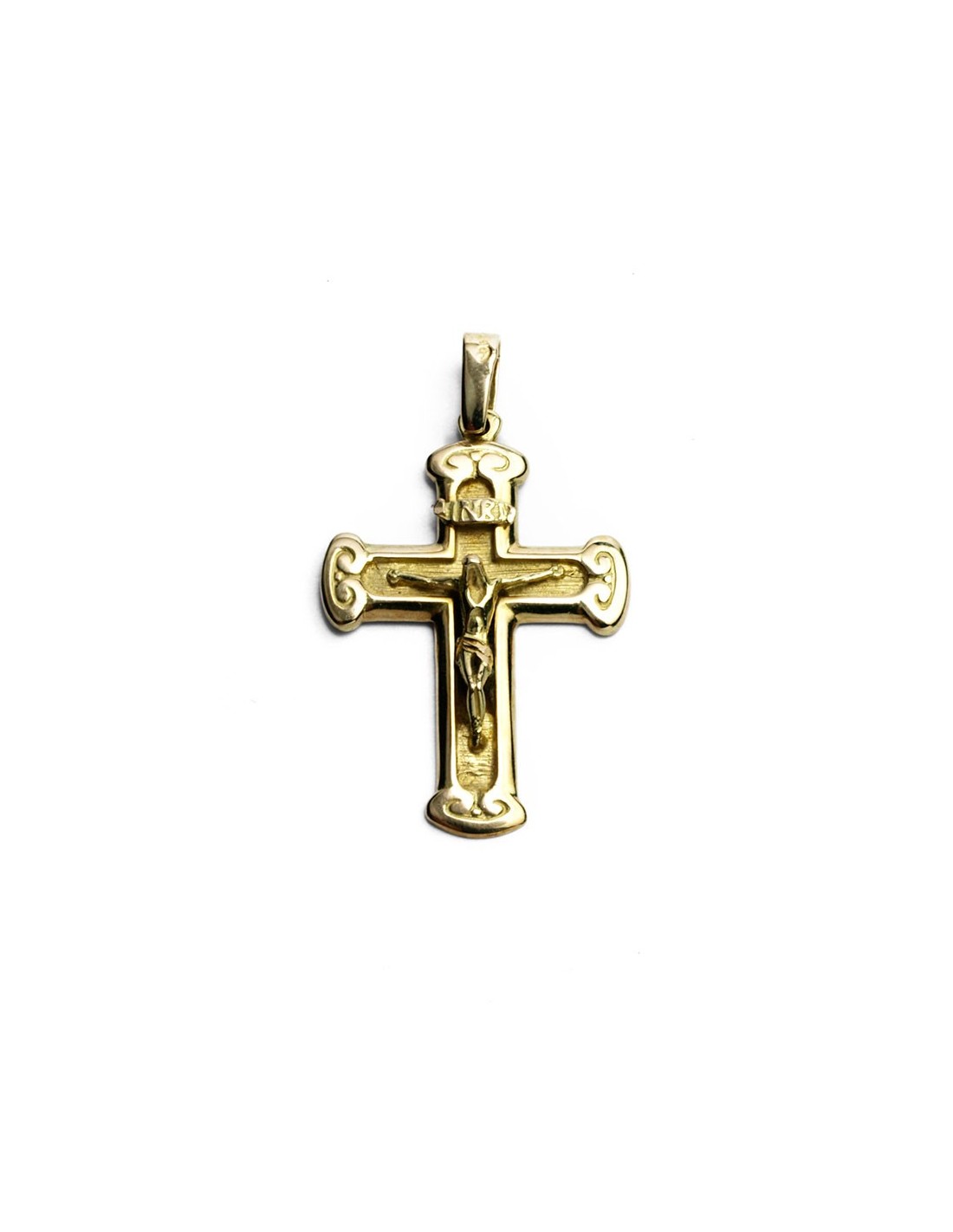 Colgante Cruz con Cristo Oro 18 K CR2012