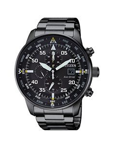 Reloj Citizen CA0693-12A Aviator Hombre esfera Blanca y caja dorada