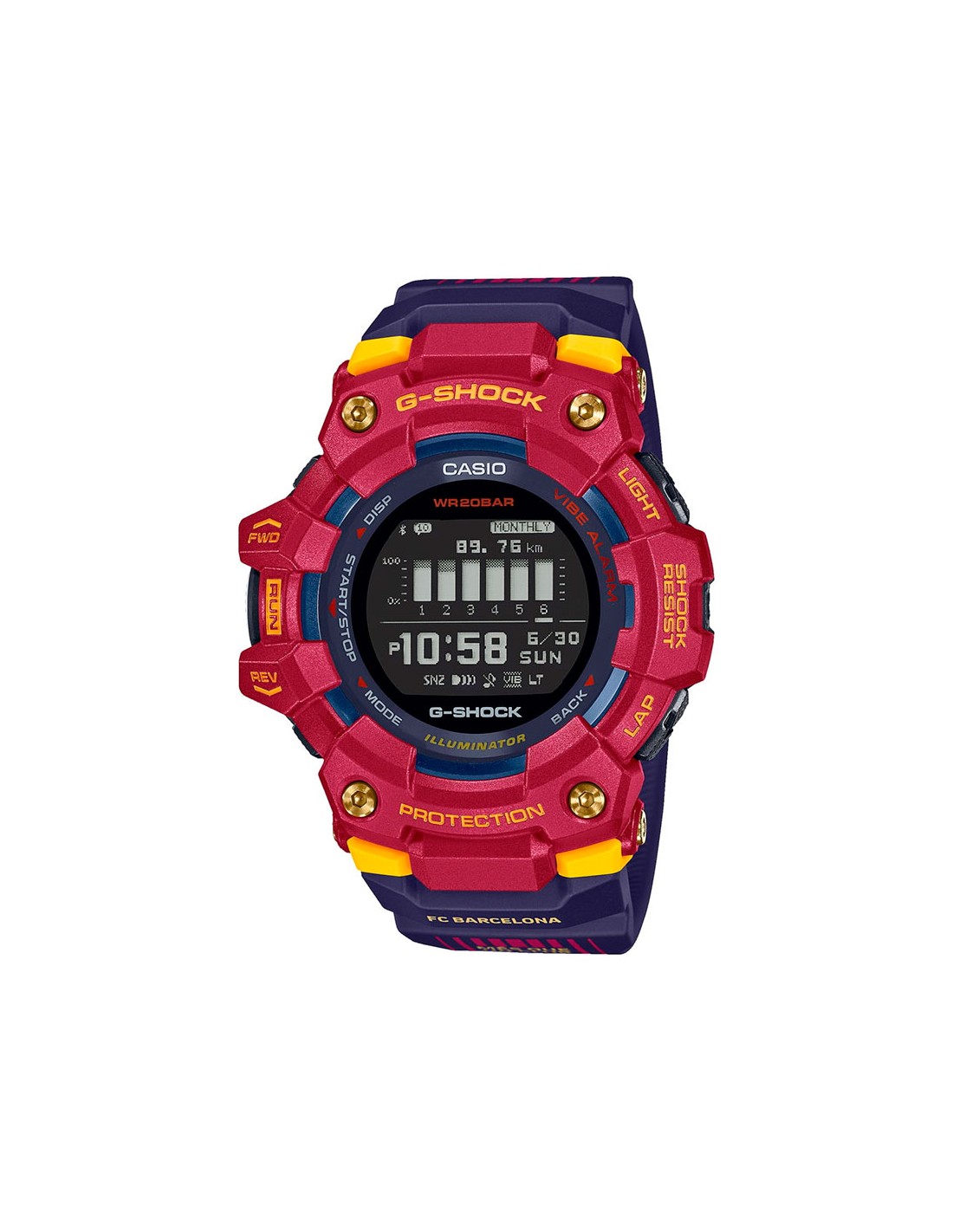 | GBD-100BAR-4ER | Casio Watch « Bluetooth Step Tracker FC BARCELONA ...