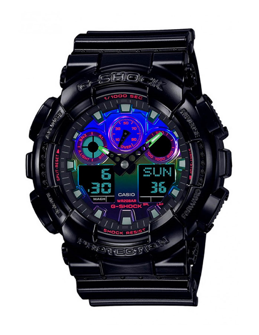 | GA-100RGB-1AER | Relógio Casio « G-SHOCK VIRTUAL RAINBOW » GA-100RGB-1AER