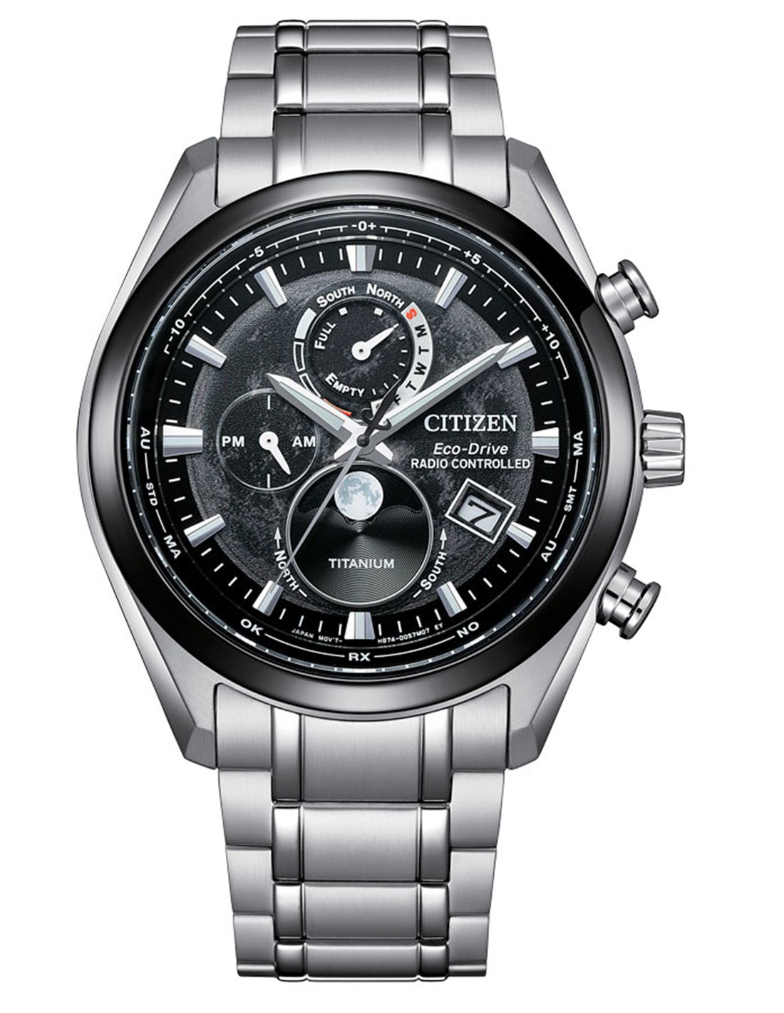 Reloj Citizen BY1018-80E Eco-Drive Tsuki-Yomi Moonphase Negro