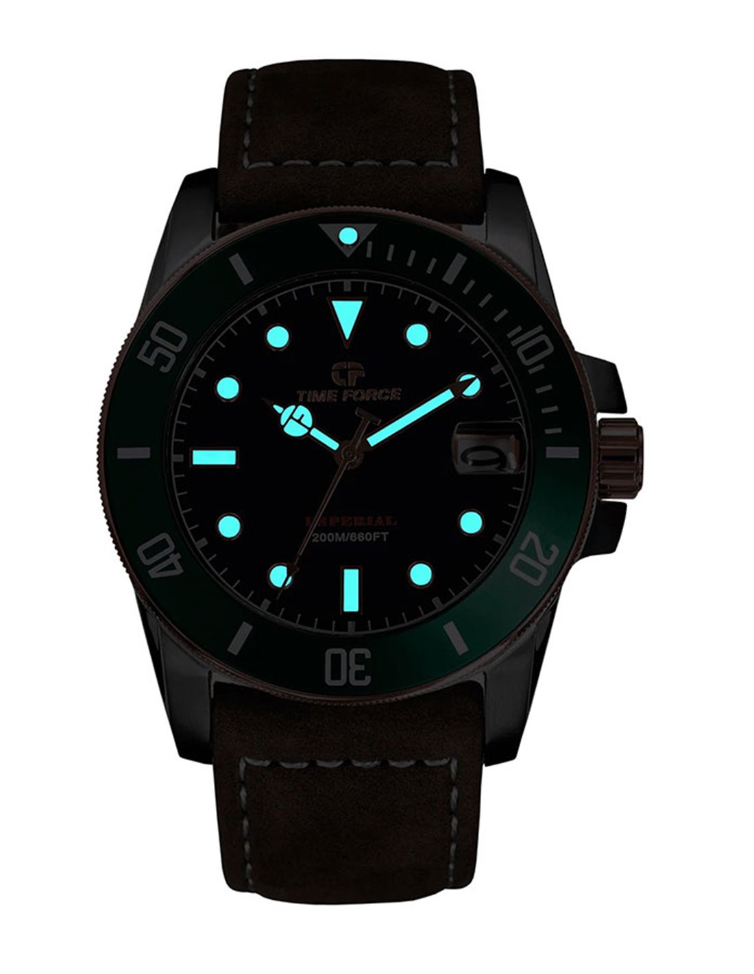 Montre TF5042M-07 Time Force Imperial Sport Lunette verte IP tons roses