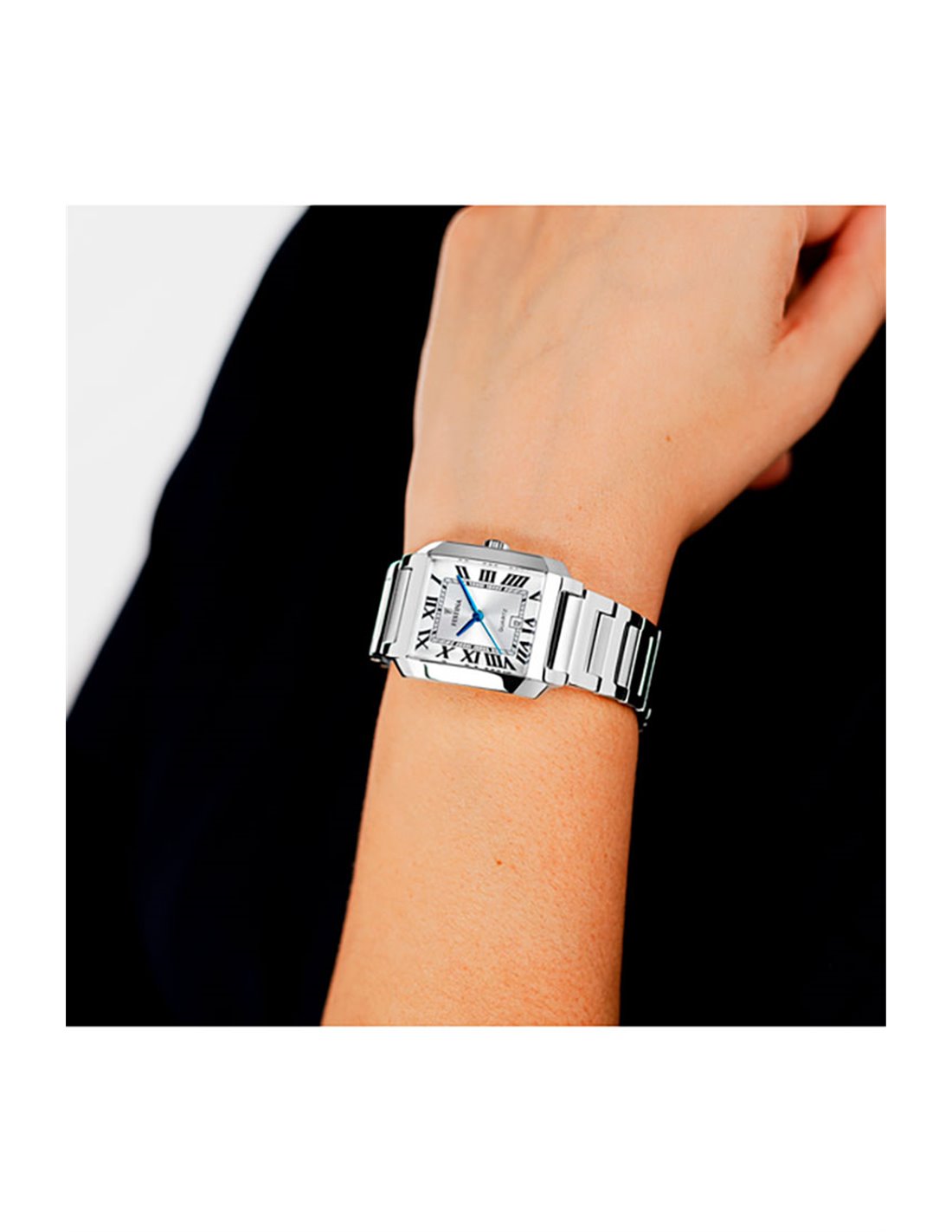 Festina Watch F20679/1 On the Square Women Silver Silver Dial