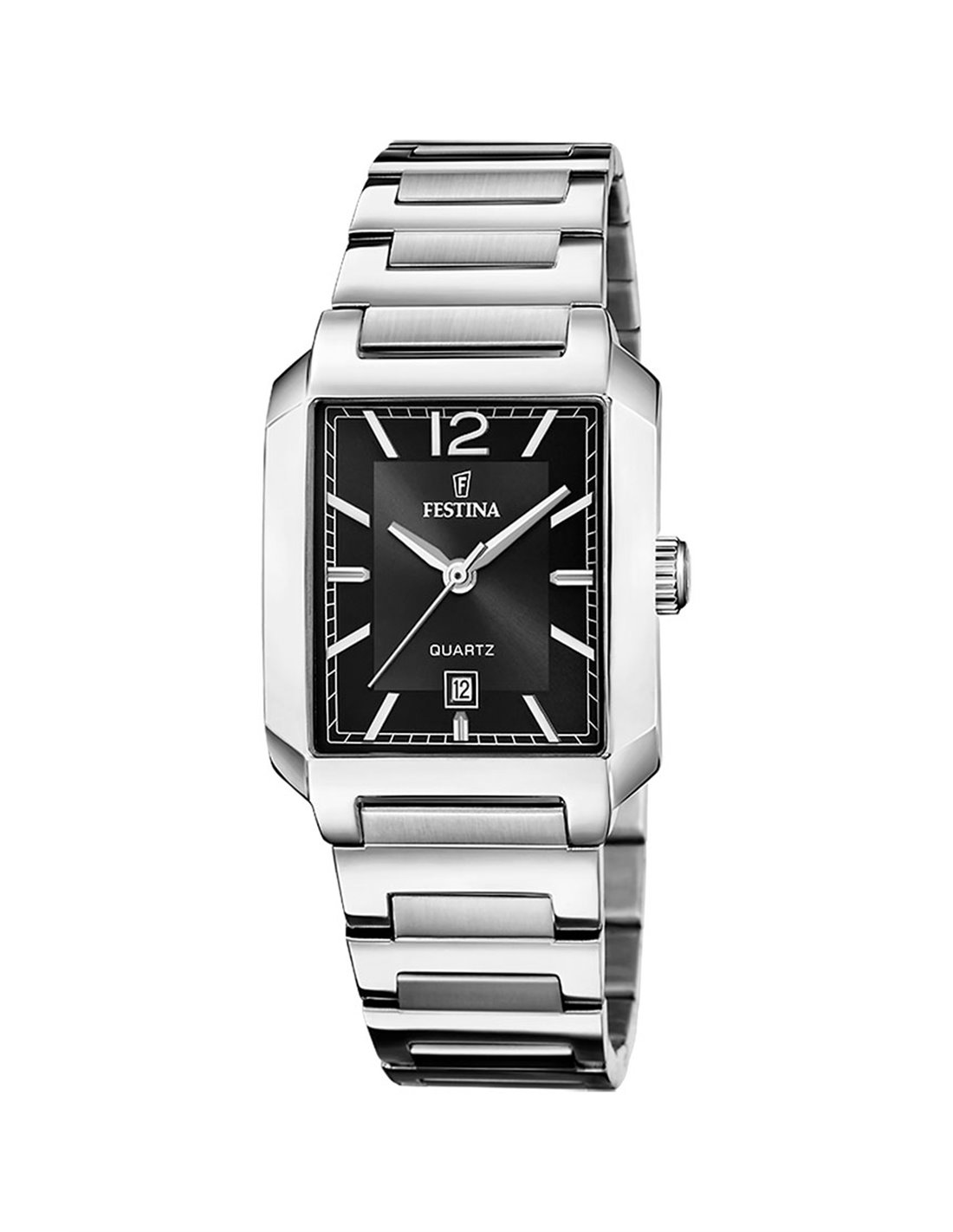 Reloj Festina F20679/4 On the Square Mujer Plateado Esfera Negra