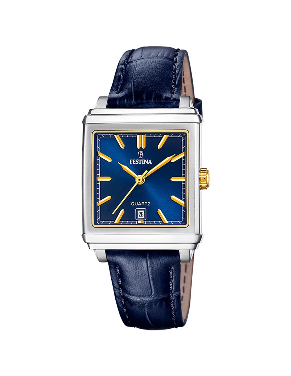 Reloj Festina F20682/5 On the Square Mujer Correa Cuero Esfera Azul