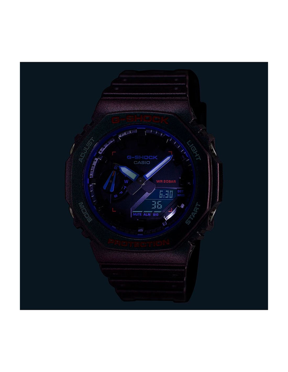 Casio Watch GA-2100AH-6AER G-Shock & G-Carbon Polarized Paint