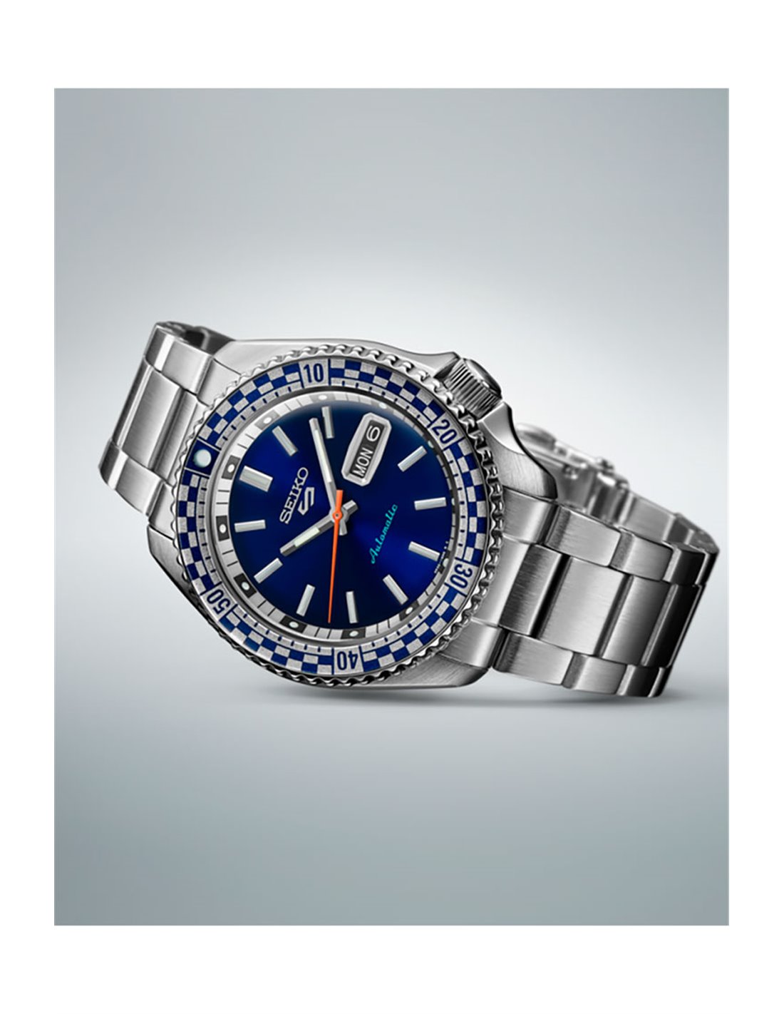 Seiko Watch SRPK65K1 Automatic Nº5 Sports Rally Diver Blue