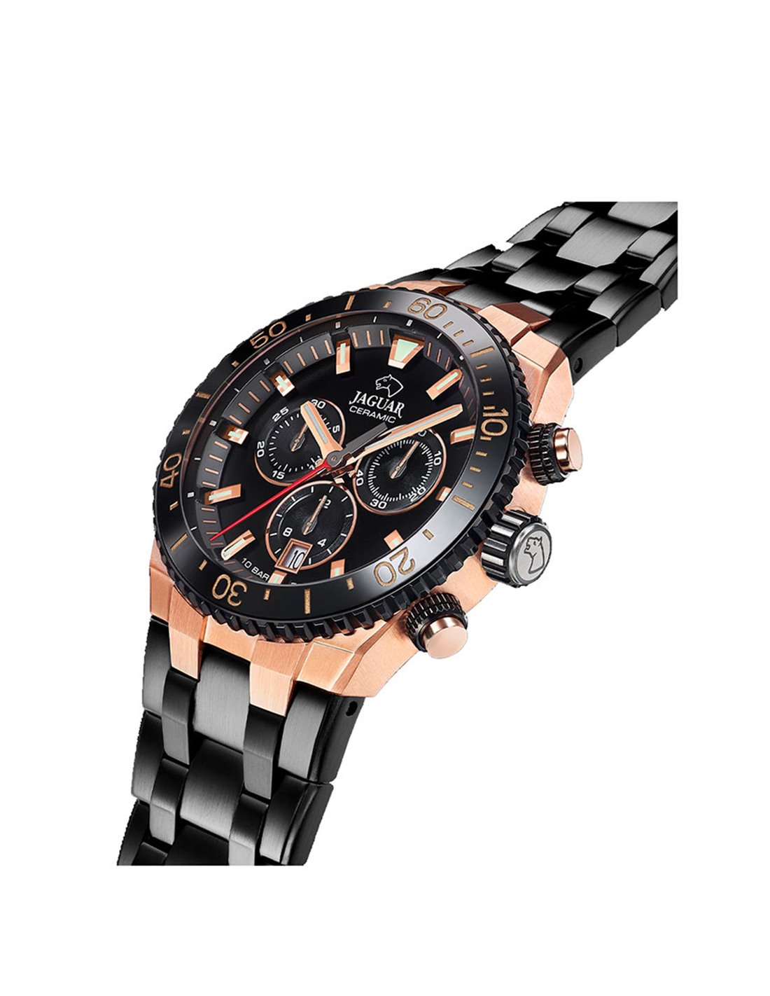 Jaguar J1023/1 Watch Ceramic Bezel Chronograph with Screw-Down Crown