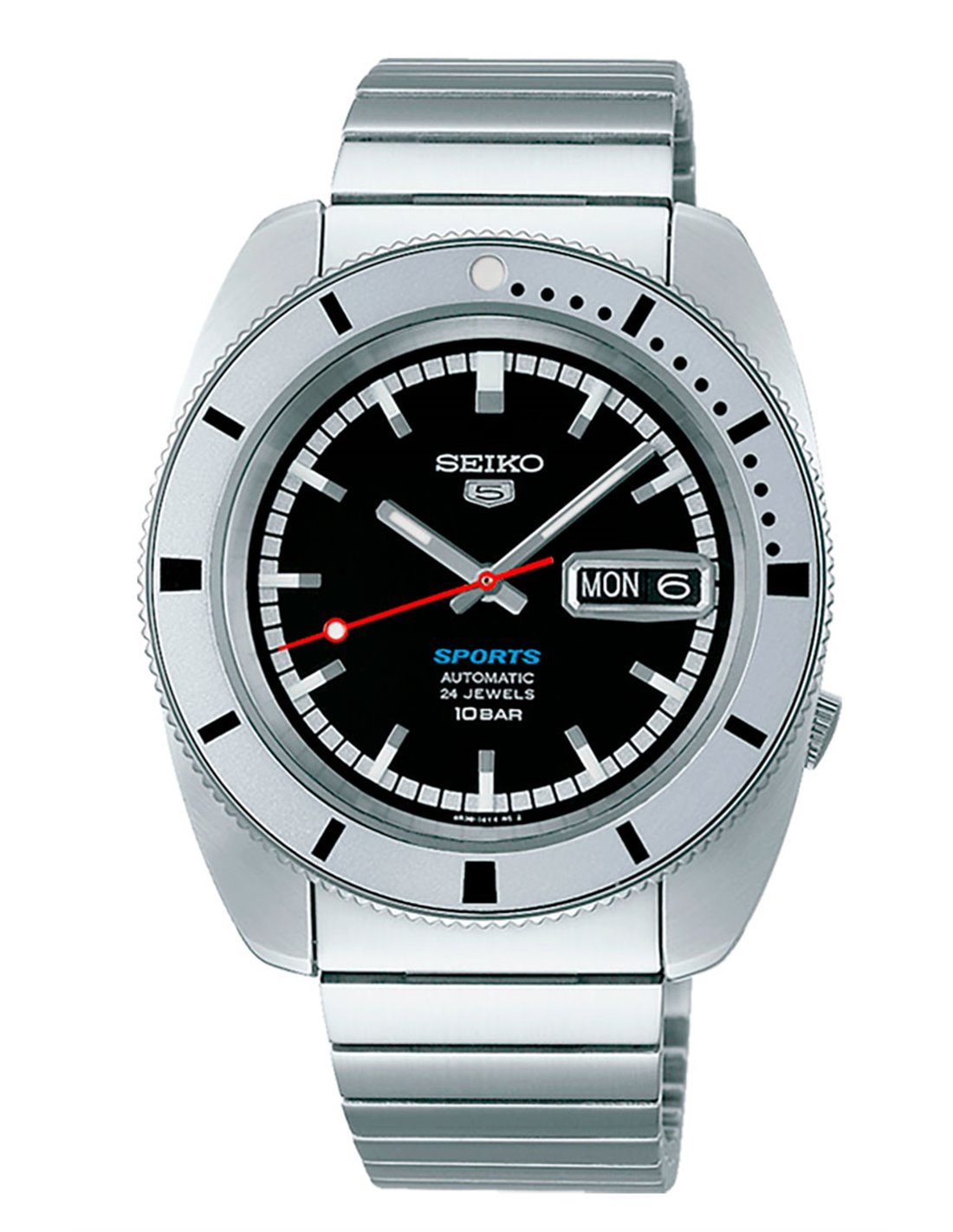 SRPL05K1 Relógio Seiko Automático Heritage 5 Sports Preto