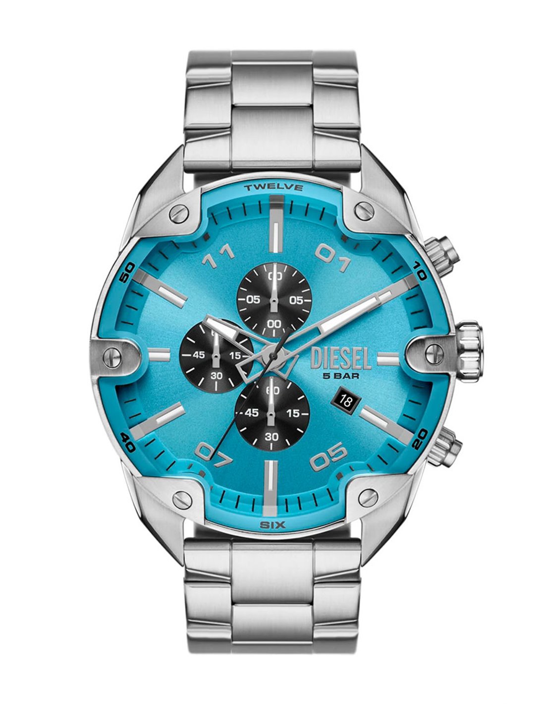 Diesel DZ4655 Spiked Watch | 49 mm - Blue Dial