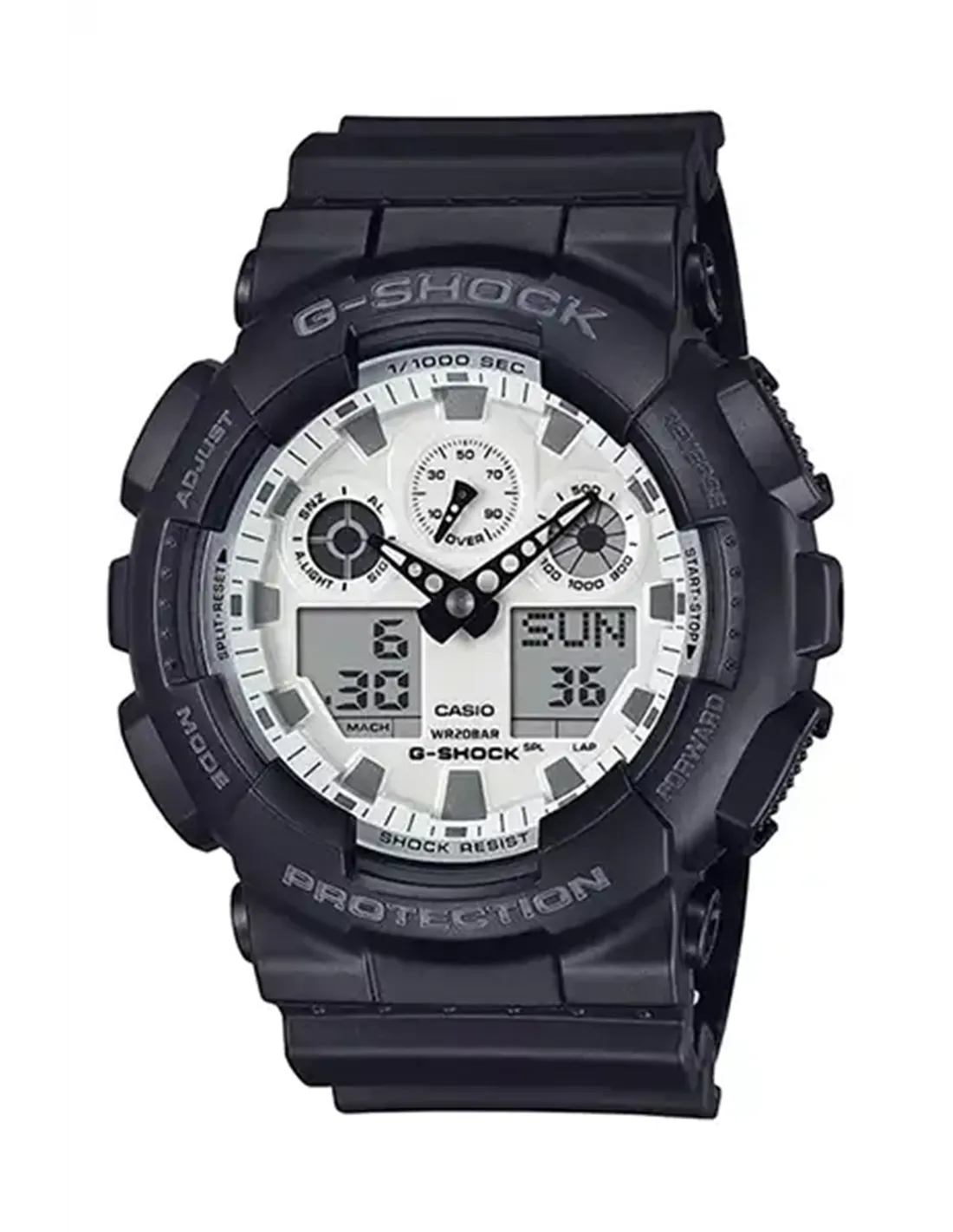 Montre G-SHOCK Noir et Blanc GA-100WD-1AER – La Force à Votre Poignet