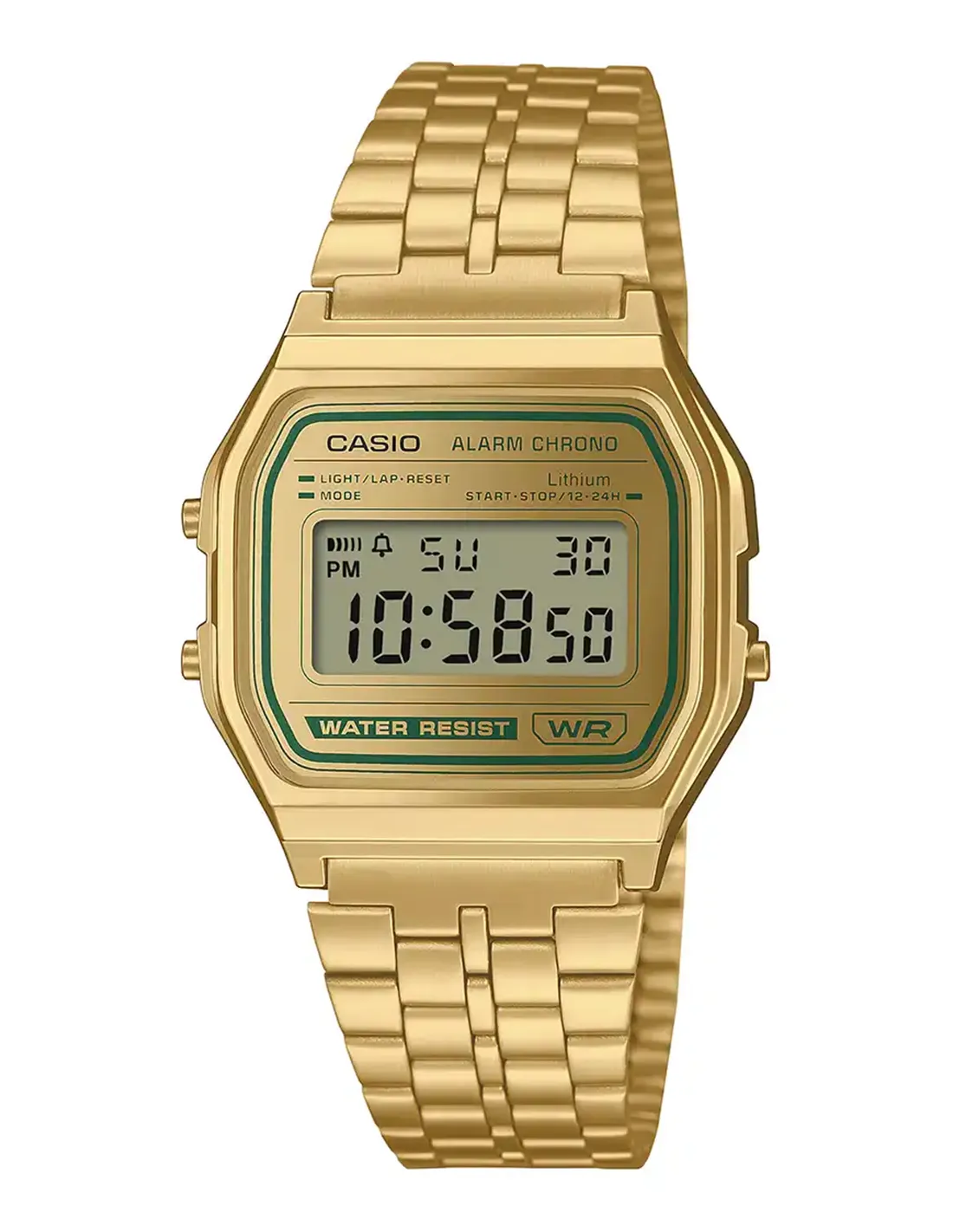 Casio A158WEGV-9AEF: Reloj Digital con Toque Verde y Alta Funcionalidad