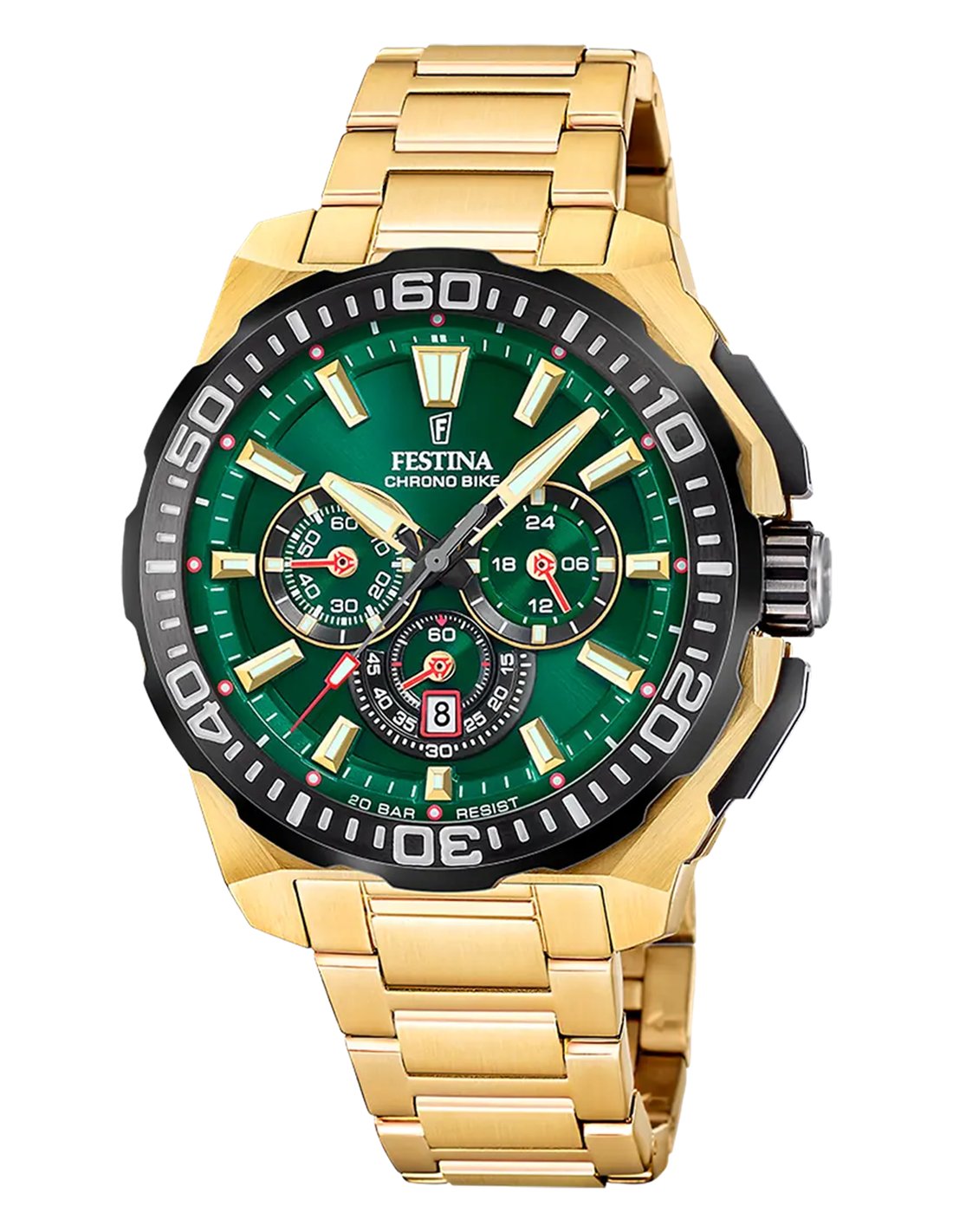 Montre Festina Chrono Bike F20727/2 | Chronographe Vert et Doré