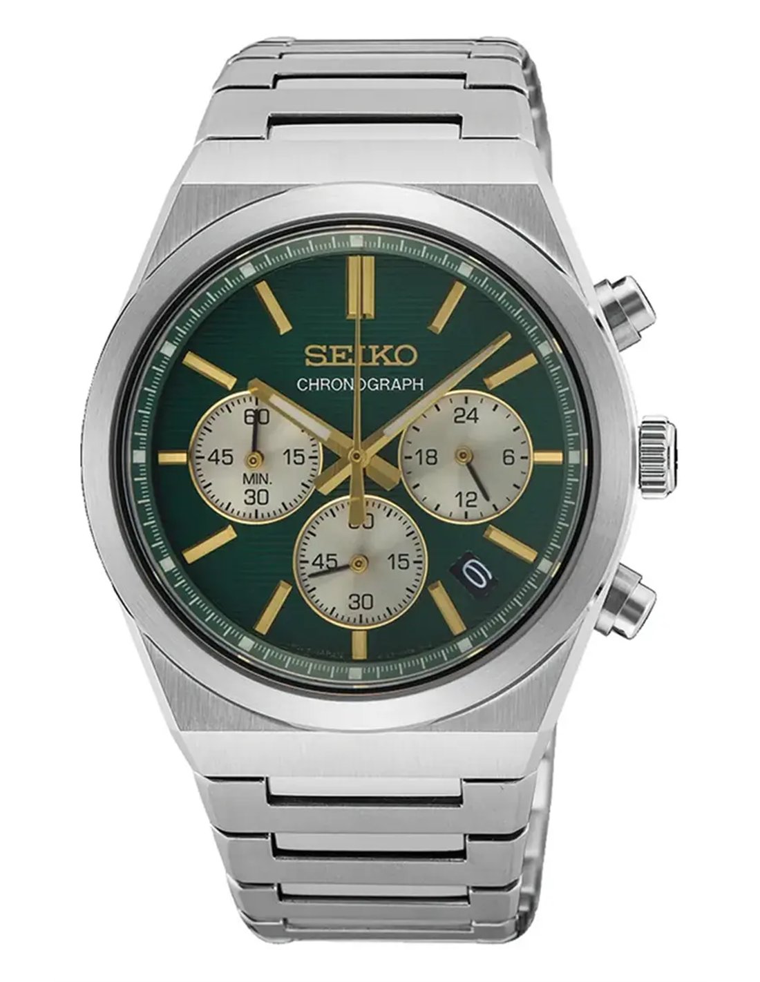 Relógio Seiko SSB461P1 Crono Verde - Calibre 8T63 | Cristal Safira 100m
