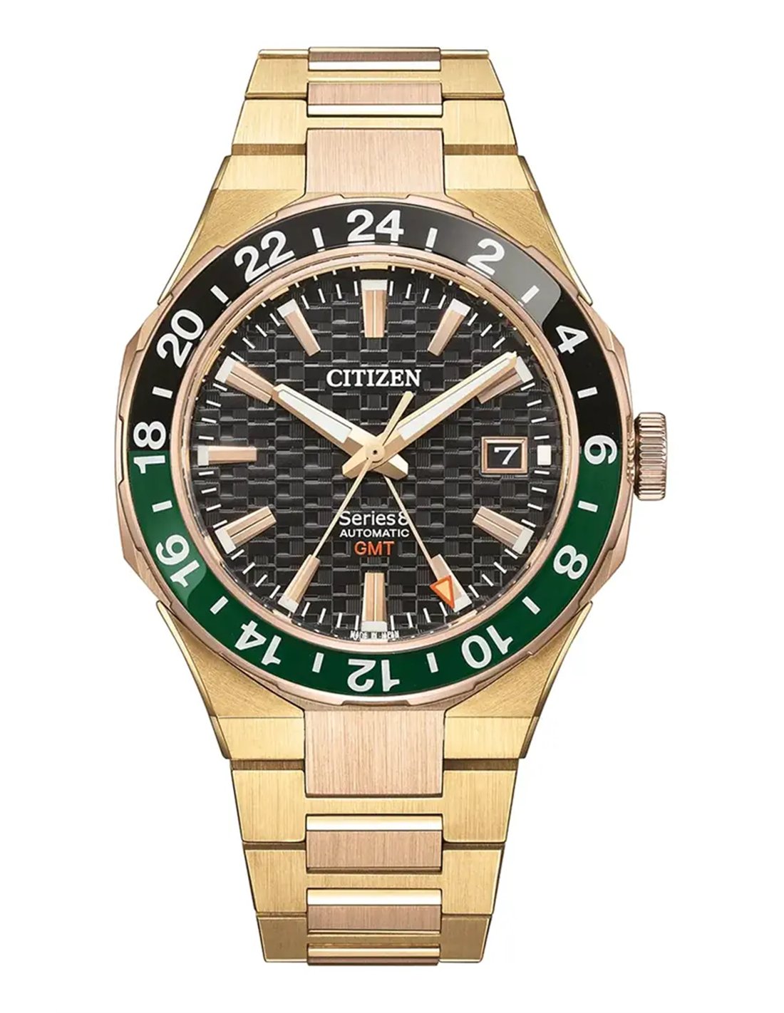 Citizen NB6033-51E Series8 GMT Watch | Sprite Bezel - 41 mm - Gold