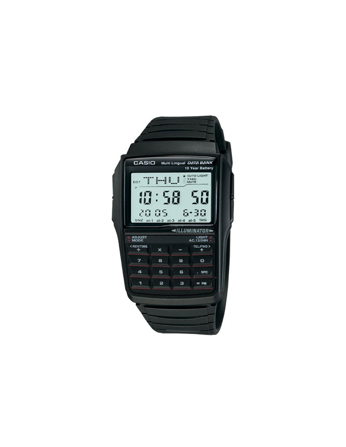 | DBC-32-1AES | Relógio Casio « EDGY CALCULADORA » DBC-32-1AES
