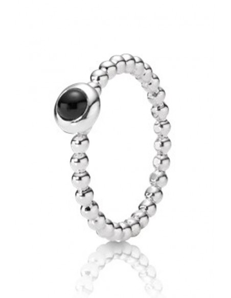 Sortija Pandora con Piedra Negra Onix