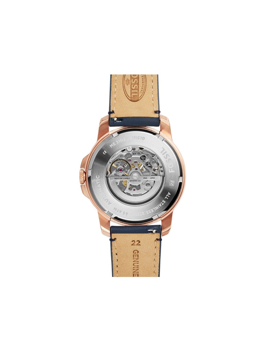 | ME3102 | Montre Fossil « GRANT BLUE LEATHER » ME3102