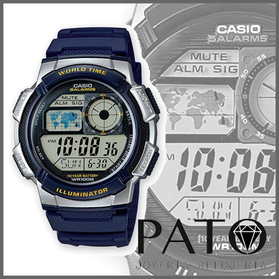 | AE-1000W-2AVEF | Reloj Casio « COLLECTION WORLD MAP » AE-1000W-2AVEF