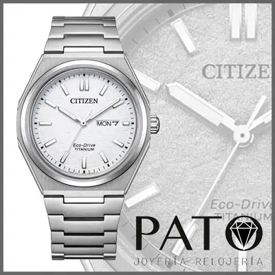 Citizen AW0130-85A Zenshin Eco-Drive en Super Titane – Blanc