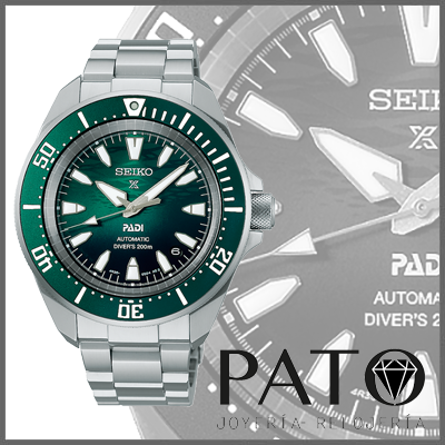 Reloj Seiko Prospex PADI "Samurai" SRPL53K1 | Underwater Green