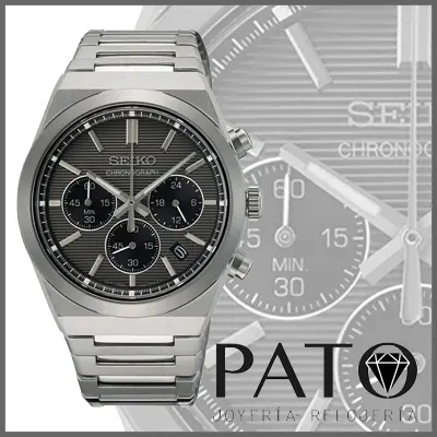 Seiko SSB455P1 Grey Chrono Watch - Caliber 8T63 | Sapphire Crystal 100 m