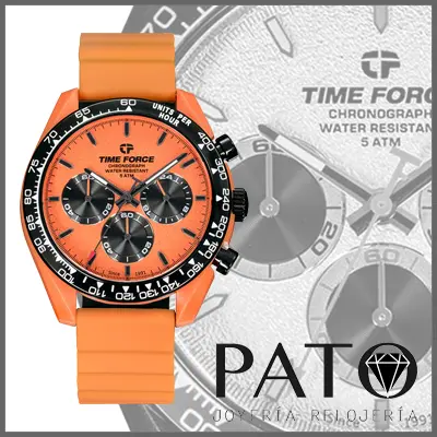 TF5056M-F - Time Force Coolwake - 43 mm - Orange Dial